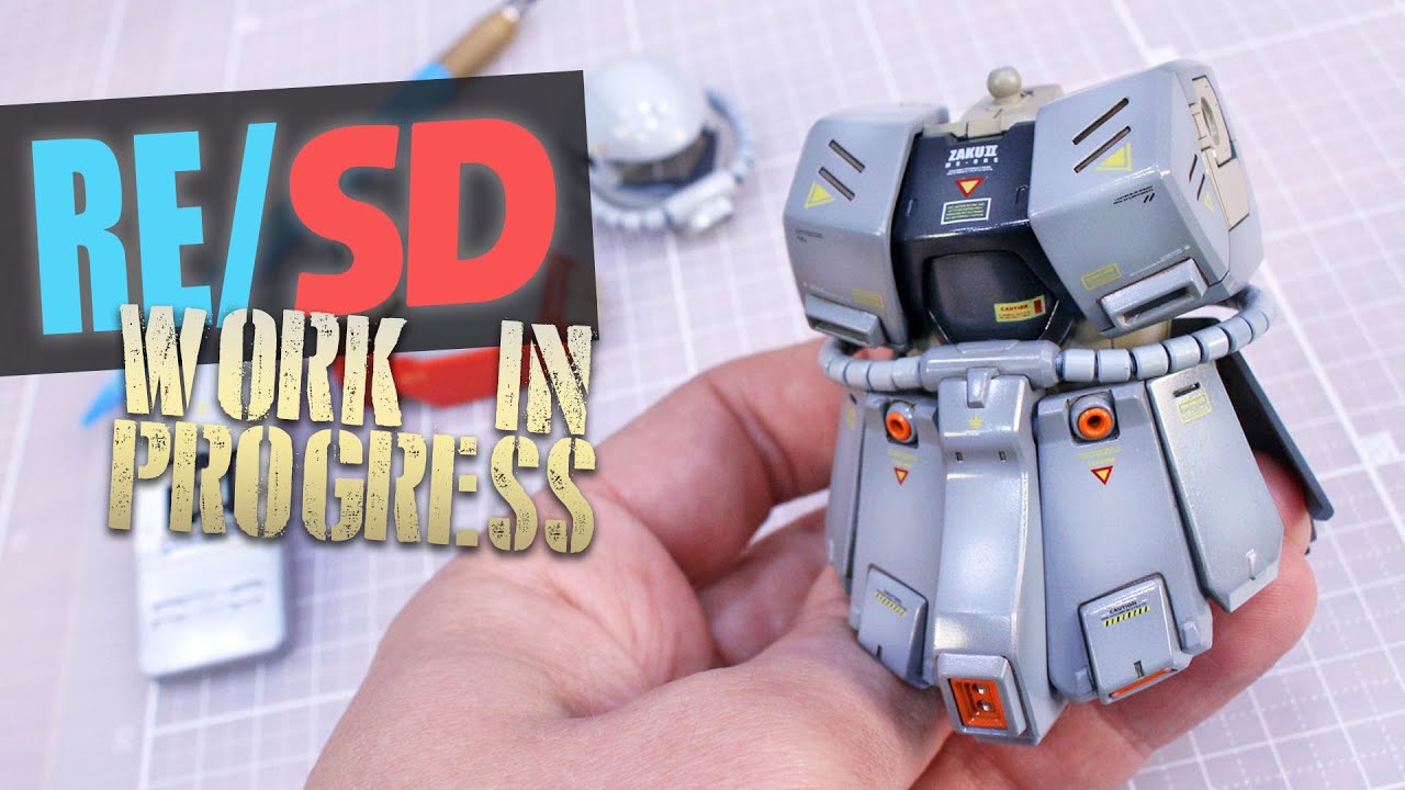 RE/SD Zaku II FZ - Gunpla Kitbash WIP Pt.2 - YouTube