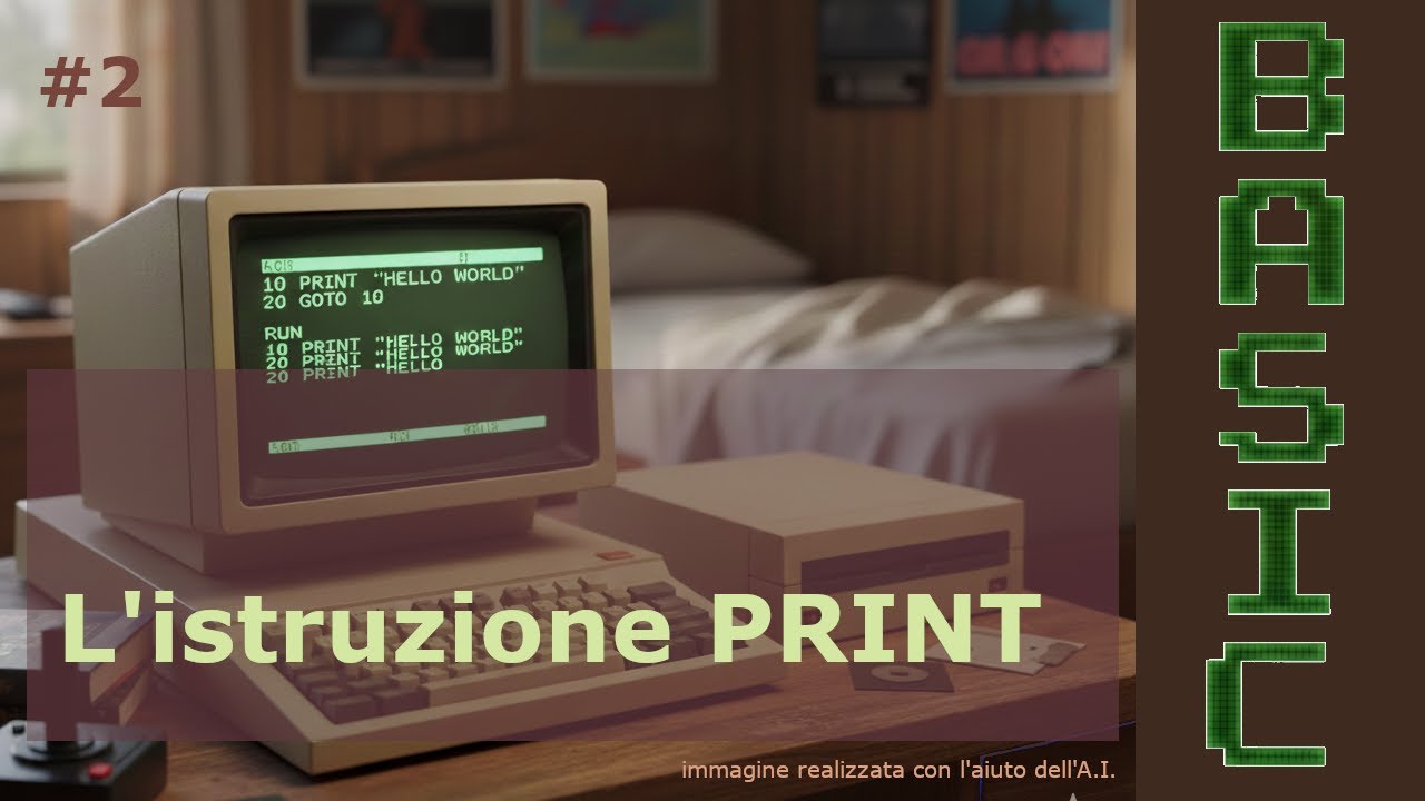 #2 - L'istruzione PRINT nel linguaggio Basic - YouTube