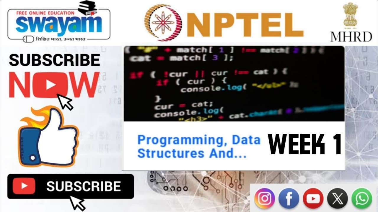 Programming Data Structure And Algorithm Using Python Week 1 2025 Youtube 1423