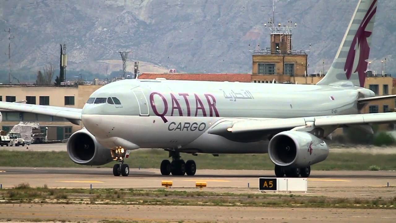 QATAR Cargo A332F from pushback to takeoff LEZG - YouTube