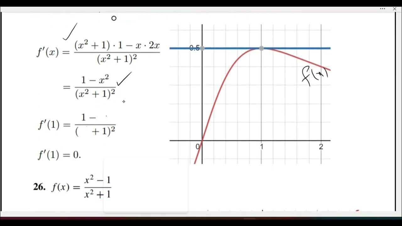 Calculus 1 Ex # 2.4 Q # 25-26 The Product and Quotient Rules: Graph and ...