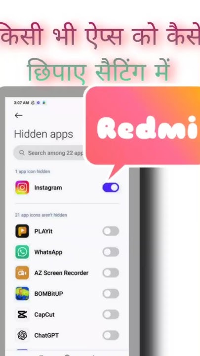 Hiw to hide app in Redmi mobile// Redmi mobile me app hide kaise kare//hide app in redmi 9 pro ...