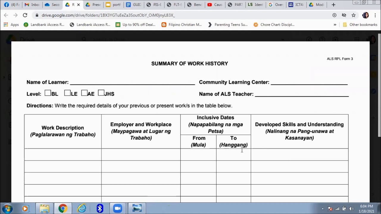 ALS FORMS FOR BATCH 2020 - YouTube