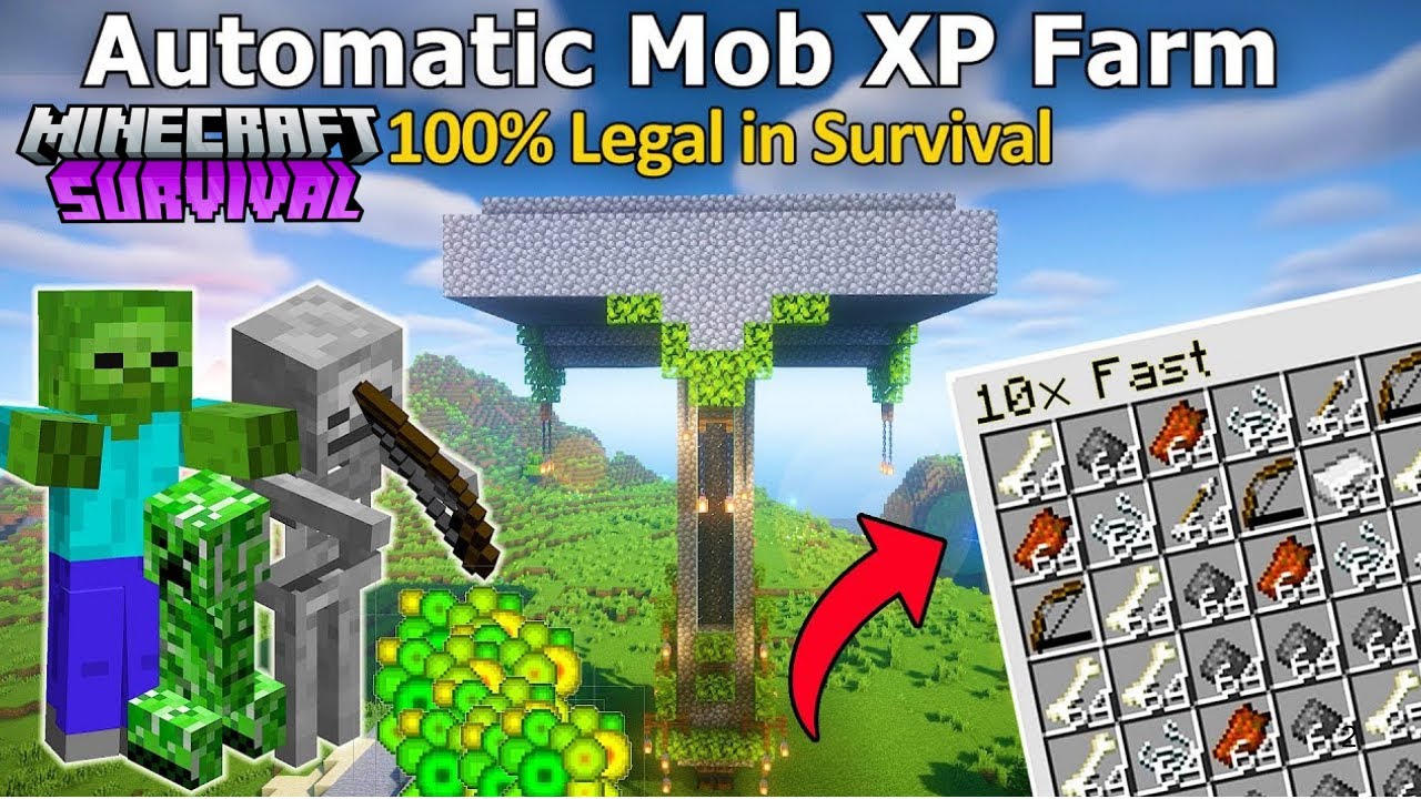 I DO MAKE NEW AUTOMATIC MOB XP FARM ON MY SURVIVAL WORLD FOR MINECRAFT ...
