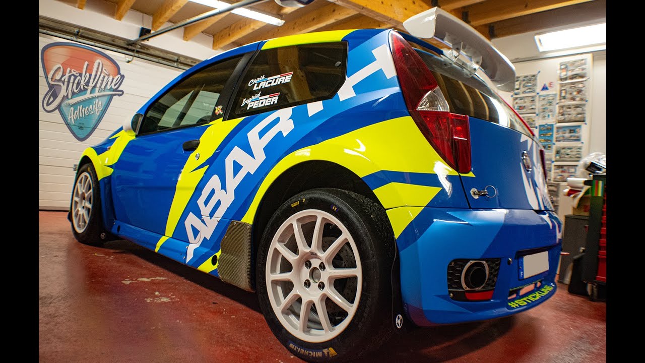 FIAT Punto Kit car LACURE Christophe Stick Line Adhésif - YouTube