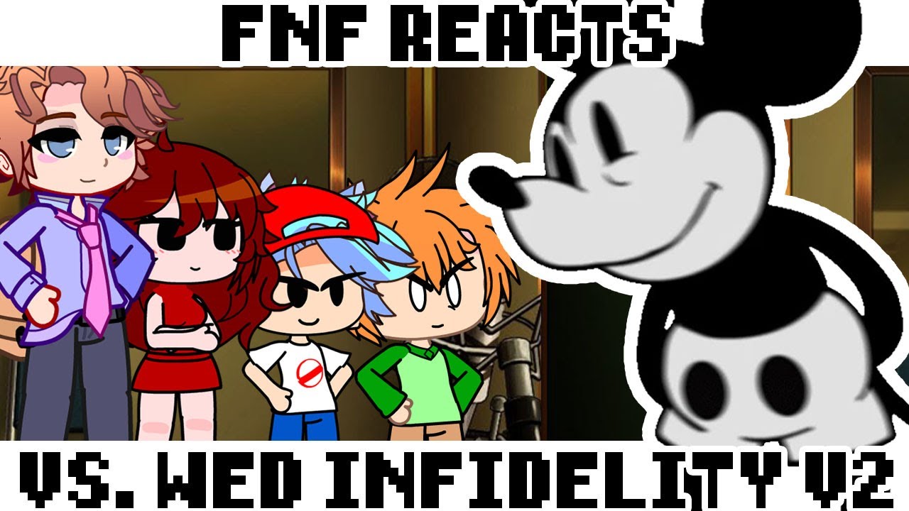 FNF reacts to vs Mickey Mouse - Wednesday's Infidelity PART 2 ...