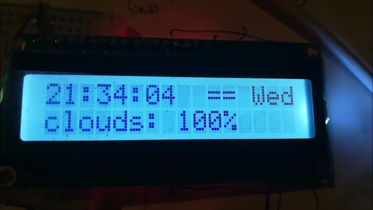 NTP clock with weatherstation (RP2040 and ESP8266-01) on i2c LCD1602 display (2) - YouTube