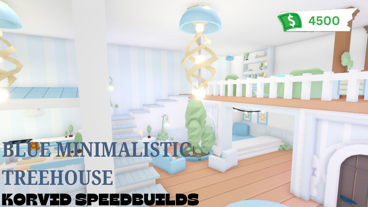 Adopt Me ! ~ Blue Minimalistic Treehouse ~ 4.5k - YouTube