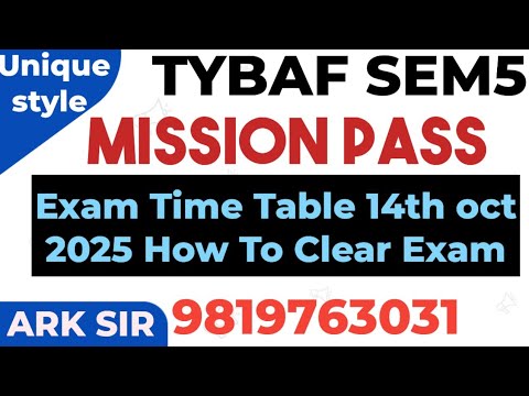 Tybaf EXAM Time Table| Mumbai University 2025 |Tybaf sem5|Tybaf |Fybcom ...
