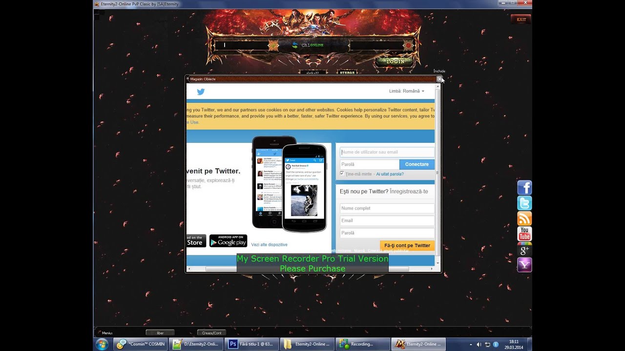 Interfata de login - YouTube