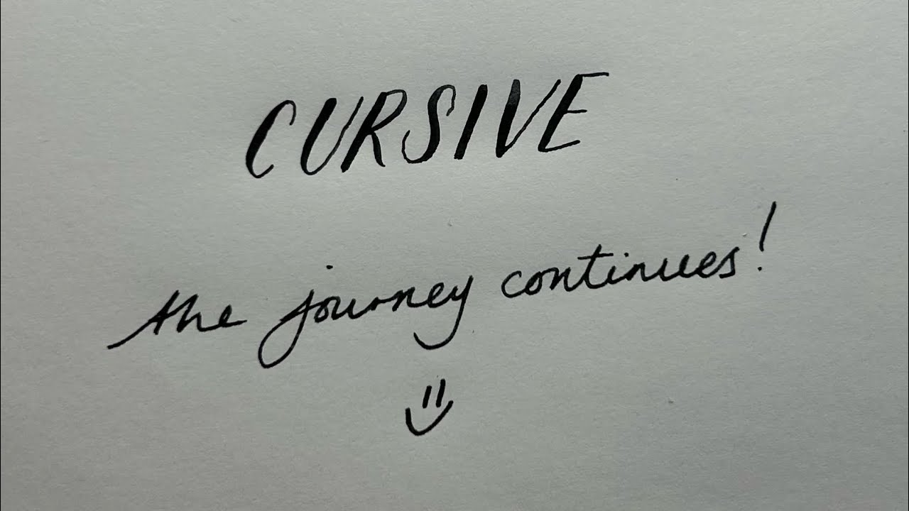 Upgrading My Cursive Writing: Part 2! Join the adventure. - YouTube