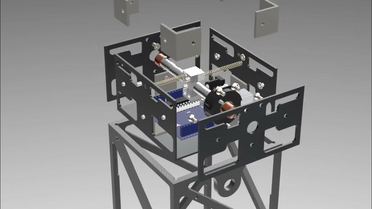 Exploded View of CubeSat Solar Panel Rotation Mechanism - YouTube