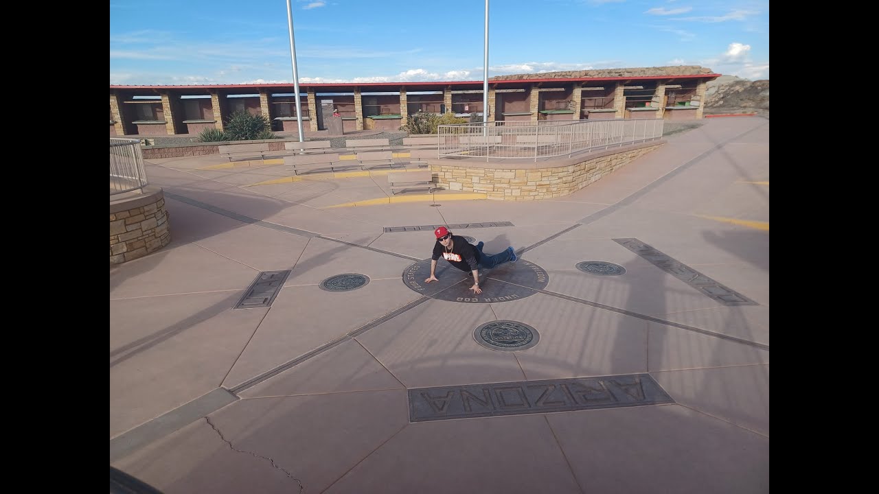 4k Where 4 states meet - The Four corners monument, - Arizona, Utah ...