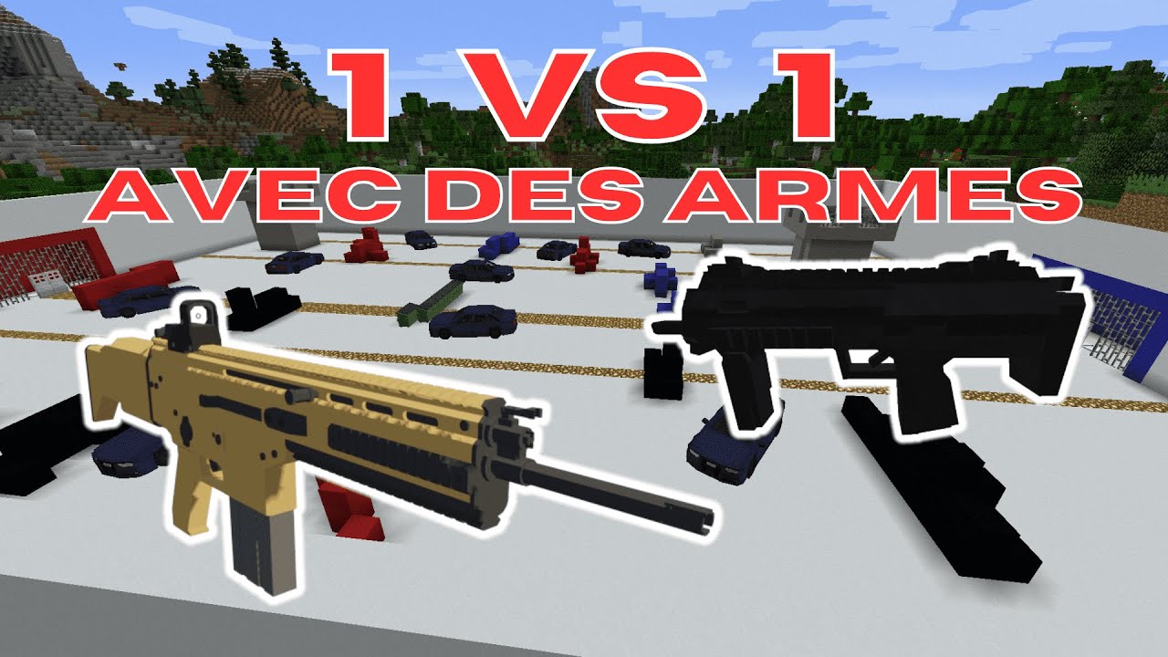 ON FAIT DES COMBATS AVEC DES ARMES SUR MINECRAFT - YouTube