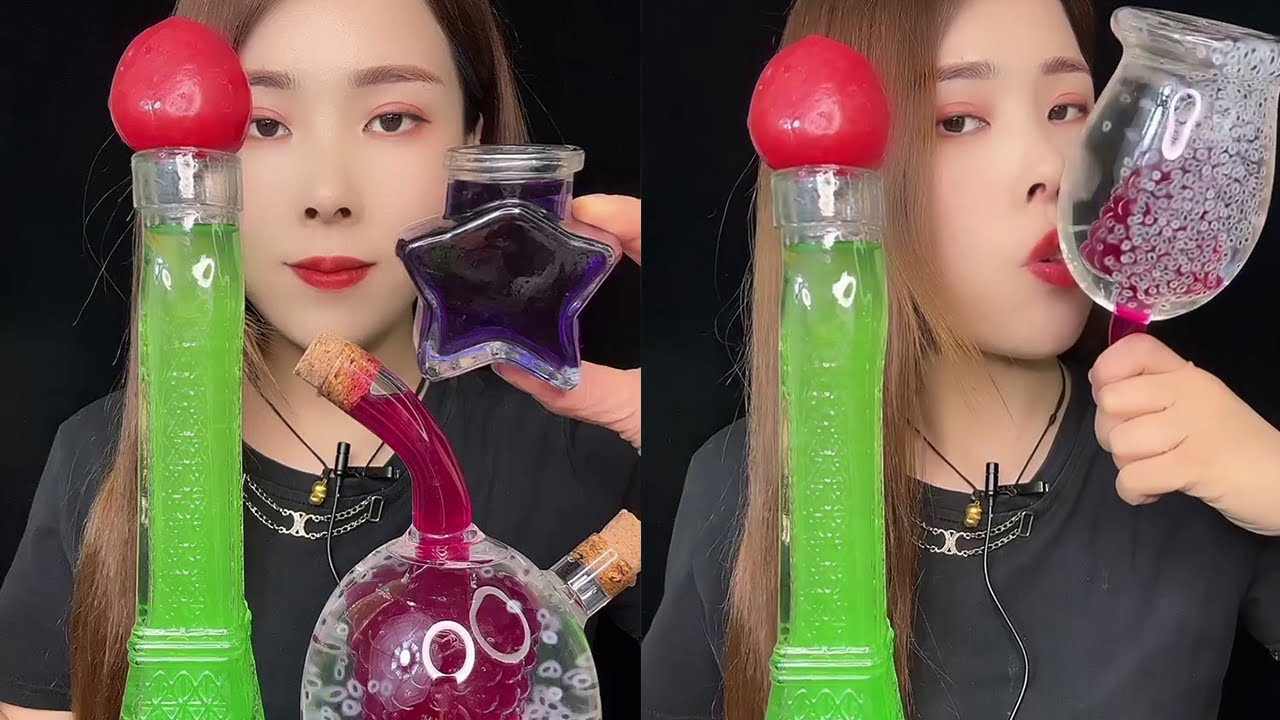 ASMR Rainbow Drink | Drinking Water Sound - YouTube