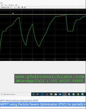 PV MPPT using Particle Swarm Optimization (PSO) for partially shaded PV array - YouTube