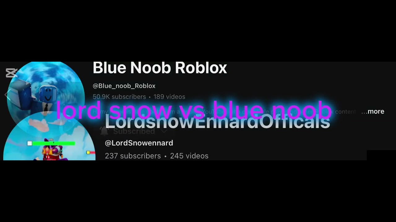 Blue noob vs lord snow - YouTube