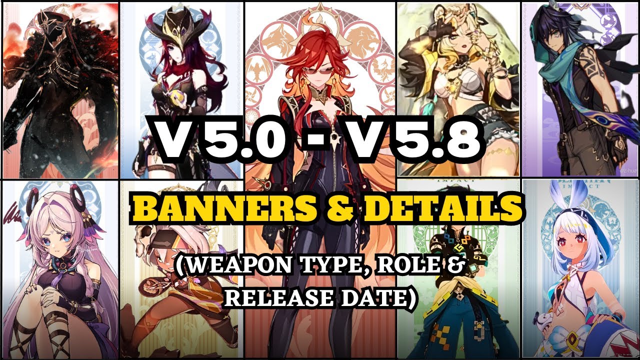 NATLAN VERSION 5.0 - VERSION 5.8 BANNERS & CHARACTER DETAILS | Genshin ...
