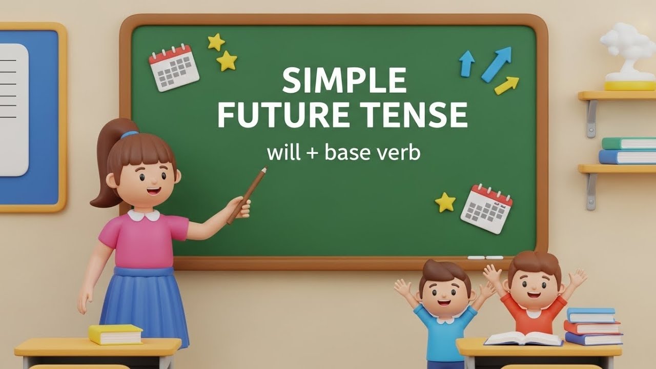 Simple Future Tense for Kids | Easy English Grammar Cartoon Lesson ...