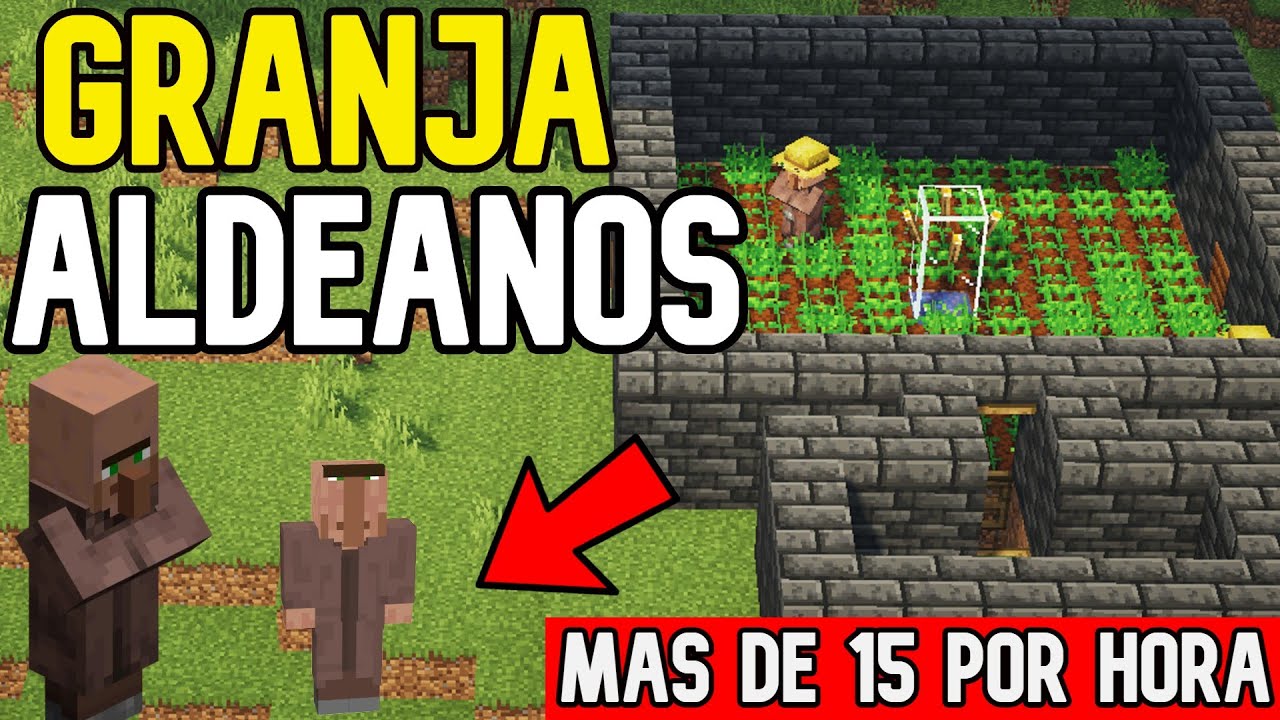 GRANJA DE ALDEANOS FACIL Y EFICIENTE PARA MINECRAFT JAVA Y BEDROCK 1.20.1 - YouTube