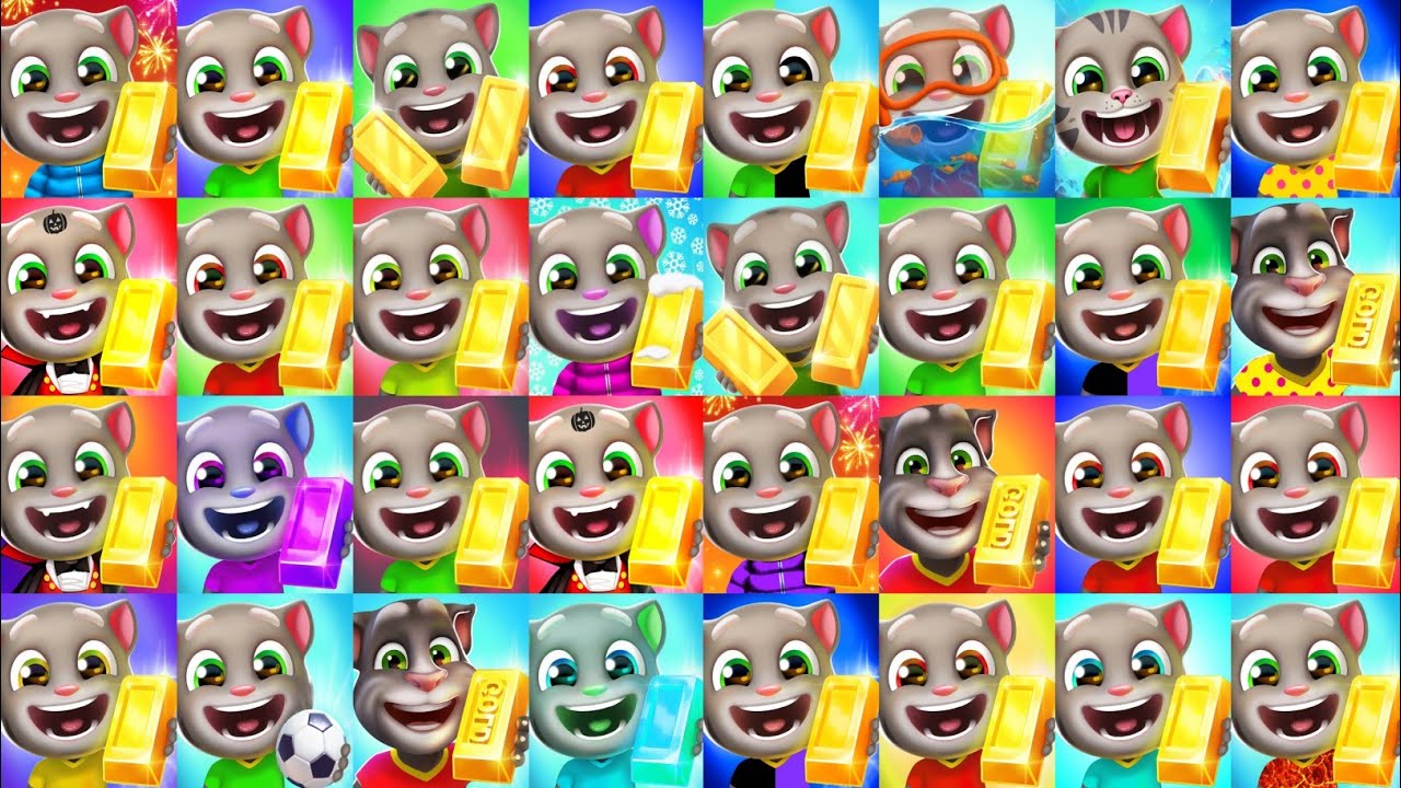 Talking Tom Gold Run All Worlds Gameplay | Tom Gold Run New Side Worlds ...