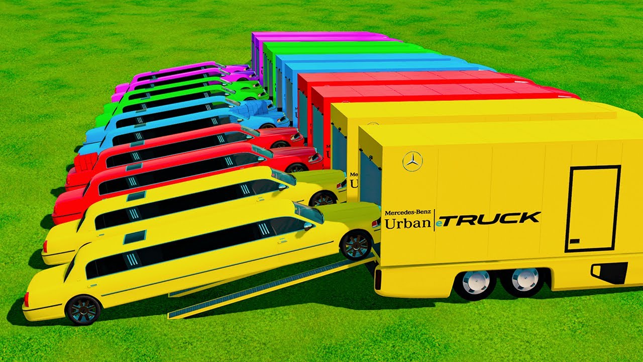 Big Speed With Mercedes Longest Cars & Transporting In Fs22 | Farming ...