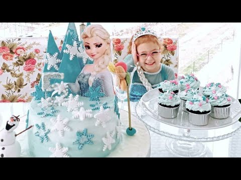 Elsa, Frozen temalı doğumgünü pastasının yapılışı ❄
