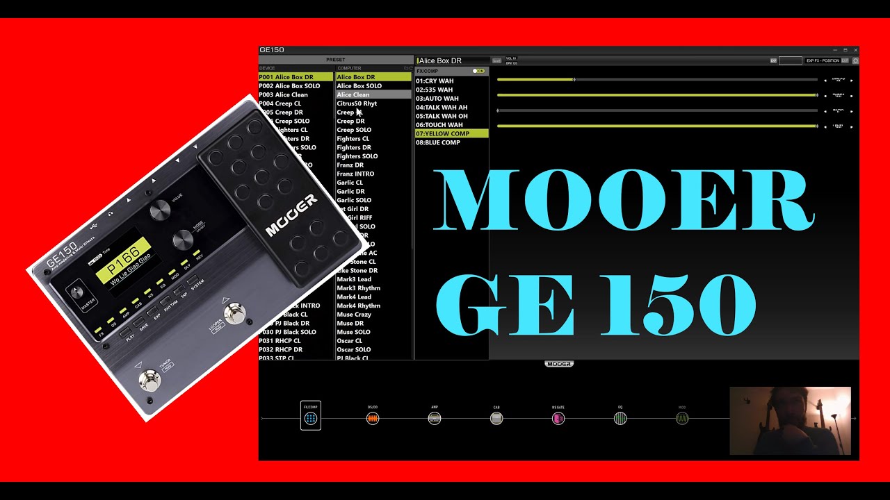 Review do software da Mooer GE 150 (Portuguese) - YouTube
