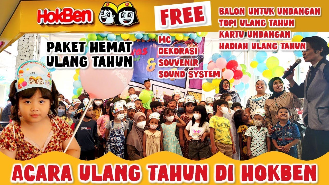 Lalamon l Acara Perayaan Party Ulang Tahun di Hokben - YouTube