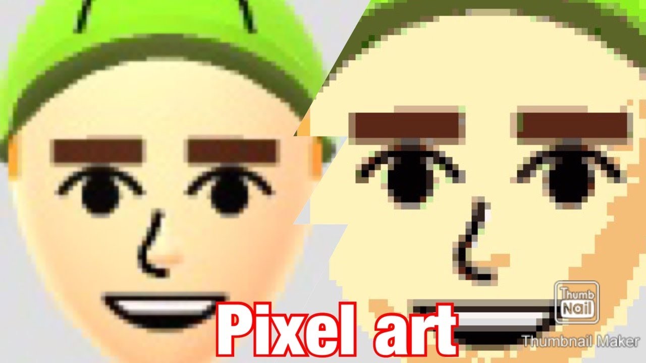 Pixel art of... my mii? - YouTube