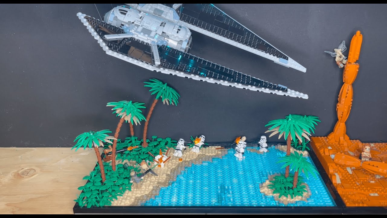 LEGO Star Wars Battle of Scarif MOC Showcase - Rogue One - YouTube