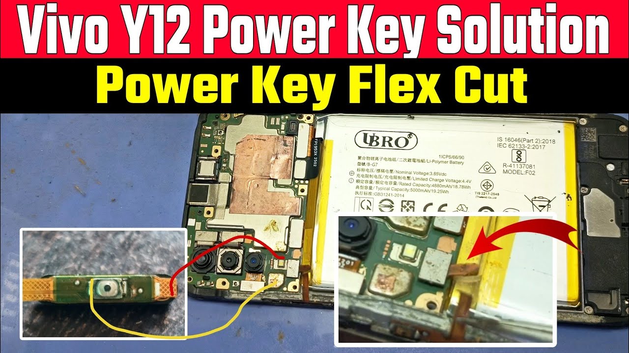 Vivo Y12 Power Key Jumper Solution || Vivo Y12 Power Key Solution ...