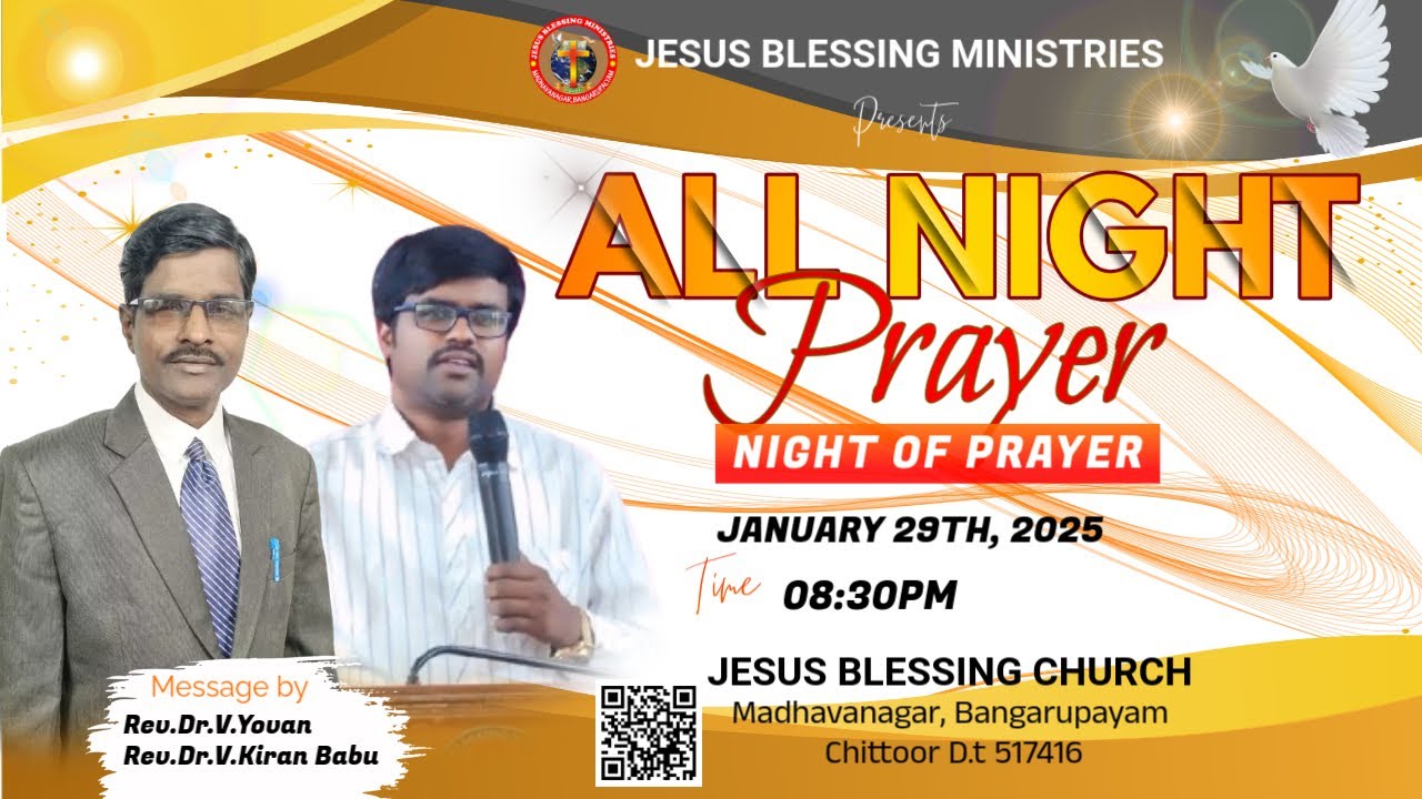 🔴Live || ALL Night Prayer ll 29-01-2025@ Jesus Blessing Ministries ...