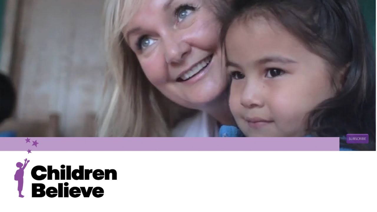 Sharon Caddy meets her sponsored child - YouTube