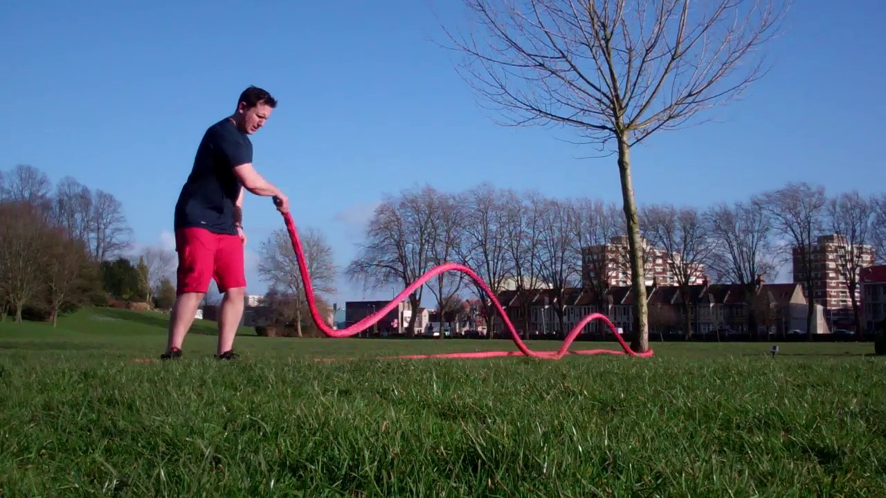 Battle Rope Waves Side Stance far hand - YouTube