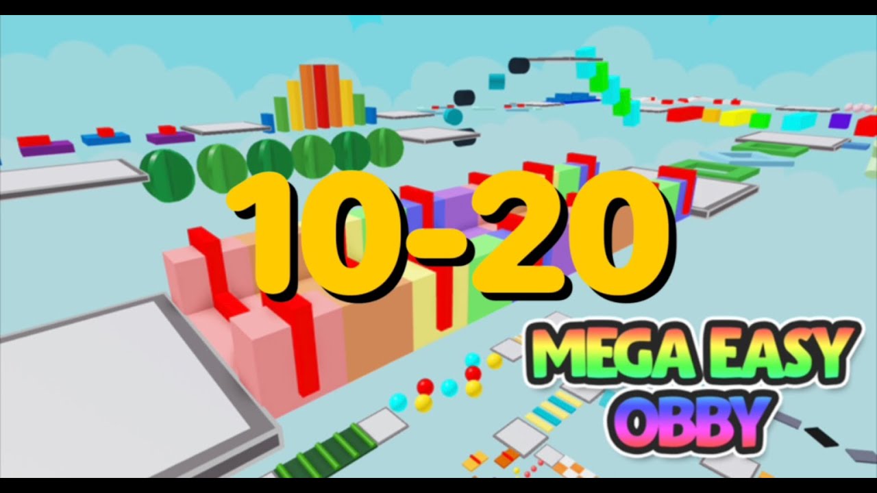 Mega Easy Obby Stages 10-20 - YouTube