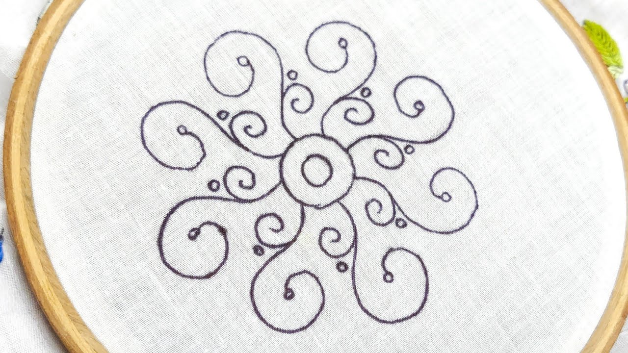 Hand Embroidery Elegant Cable Chain Stitch Floral Design - YouTube