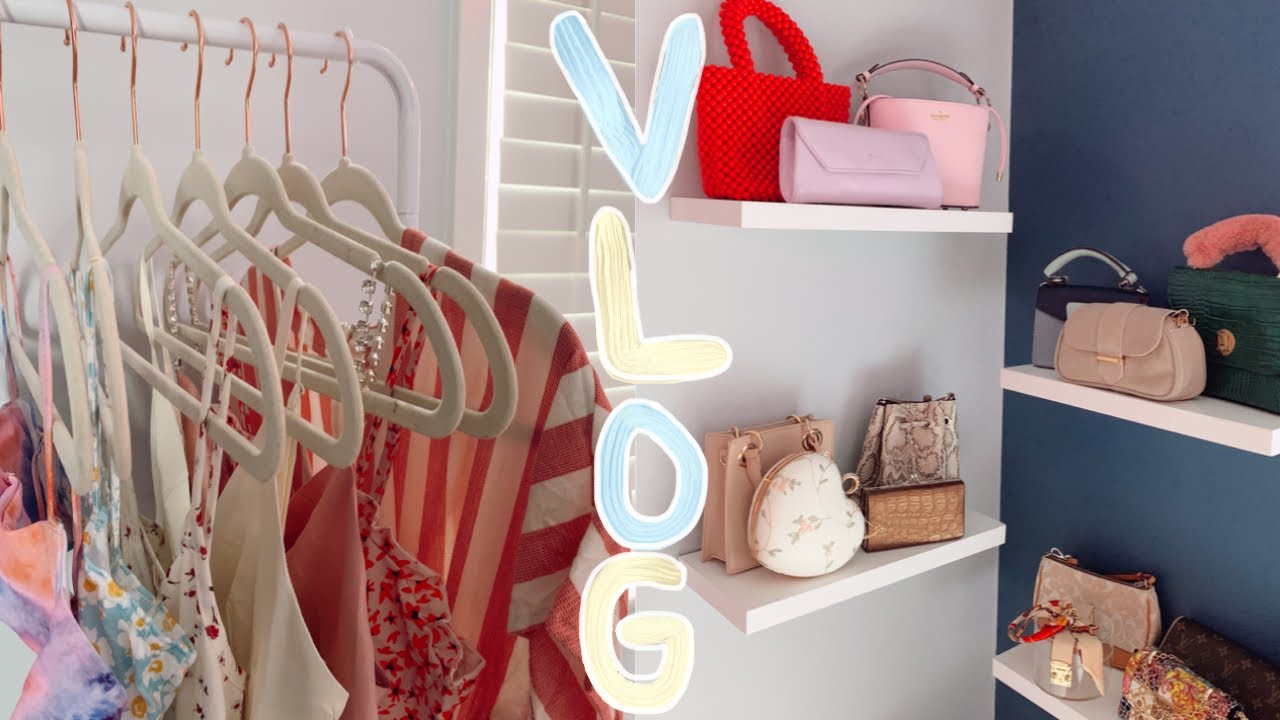 VLOG: CLOTHING RACK AND PURSE DISPLAY SHELVES | Gabriella Mortola - YouTube