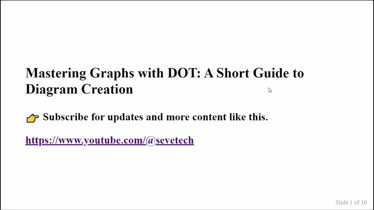 Mastering Graphs with DOT: A Short Guide to Diagram Creation - YouTube