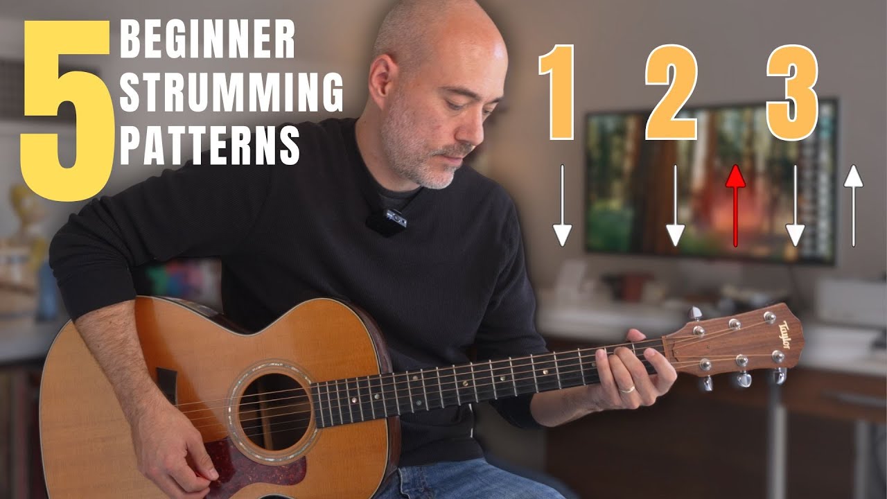 5 Beginner STRUMMING PATTERNS - Easy Guitar Tips - YouTube