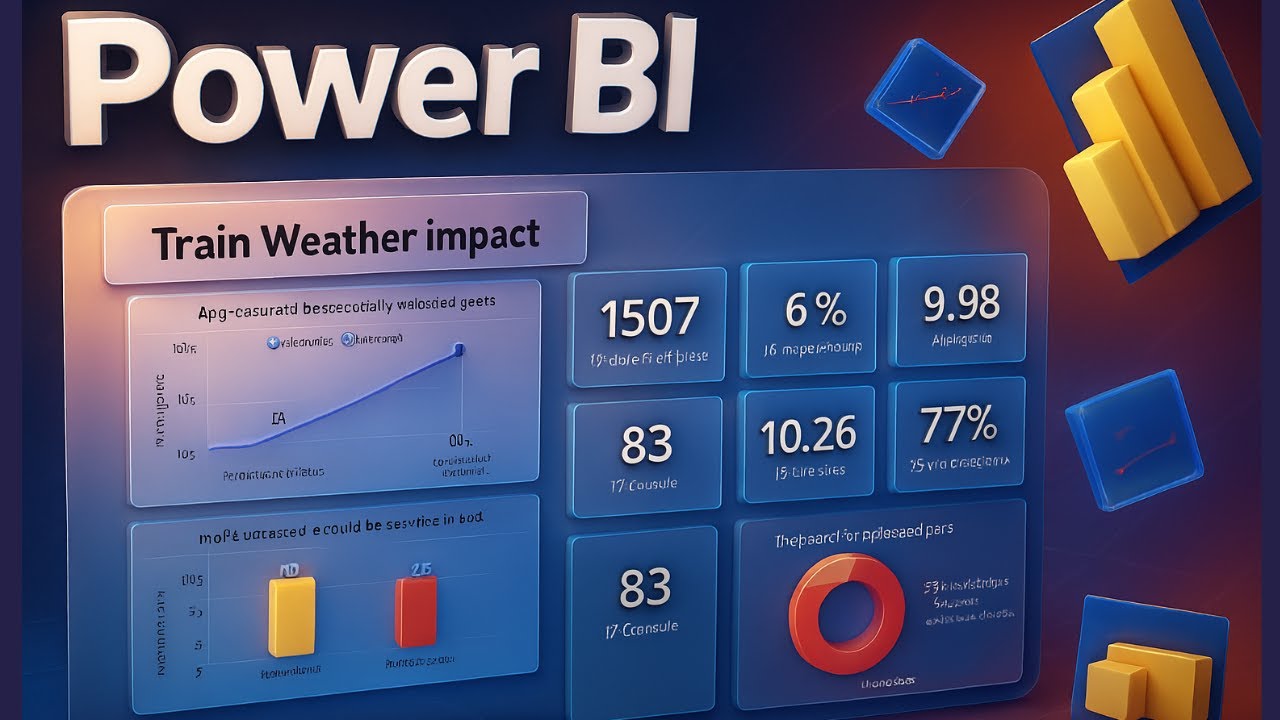 Power BI Dashboard Tutorial | Train Weather Impact Analysis advanced ...