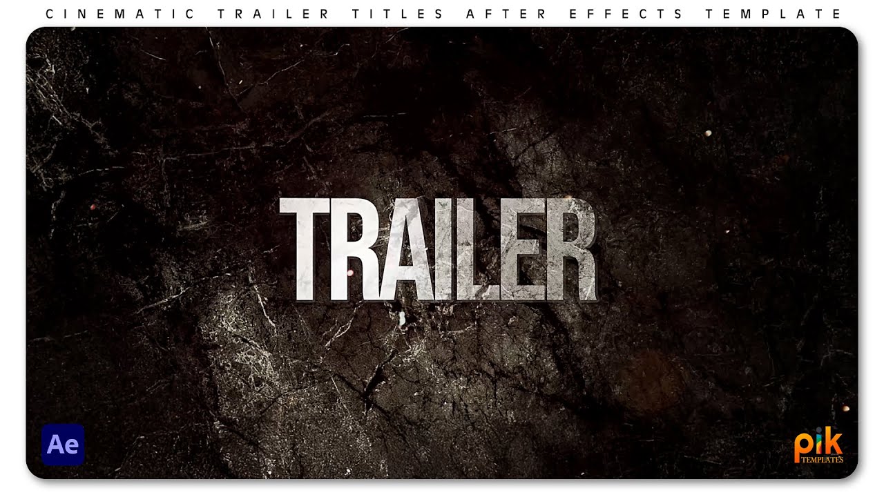 Cinematic Trailer Titles - After Effects Template | Free Download ...