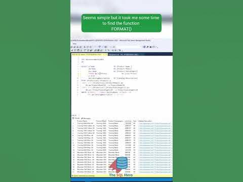 💎Brilliant💎 function #sql #format #dataengineering #datascience #function #sqlserver #data - YouTube