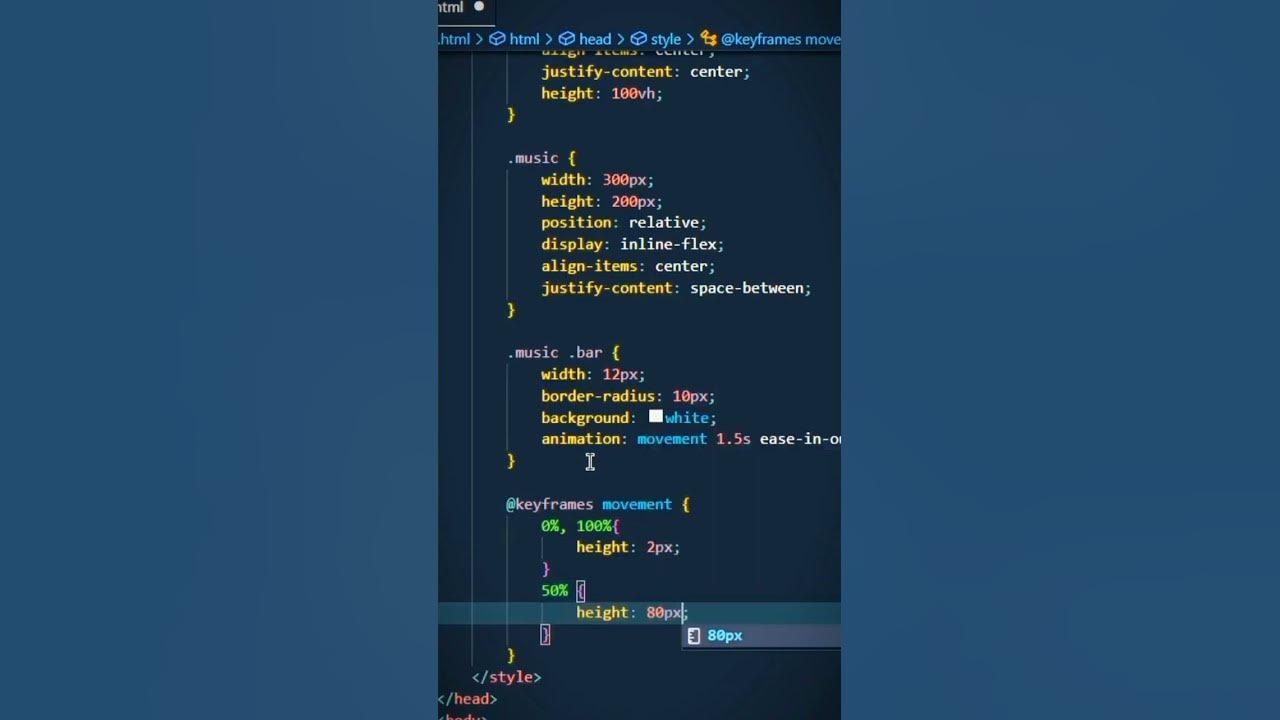 How To Make Music Wave Animation || HTML CSS || JavaScript || #viral # ...