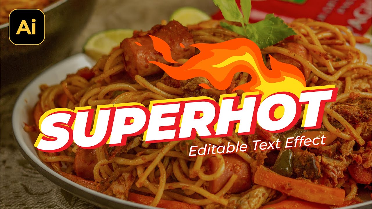 Create a Simple Fire Text Effect Editable in Illustrator - YouTube