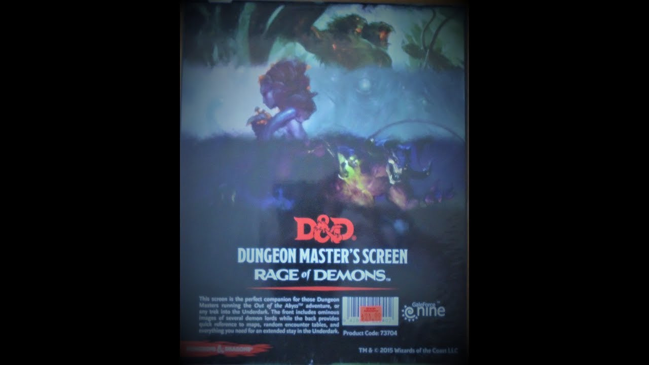 Rage of Demons DM Screen Opening and Review - YouTube
