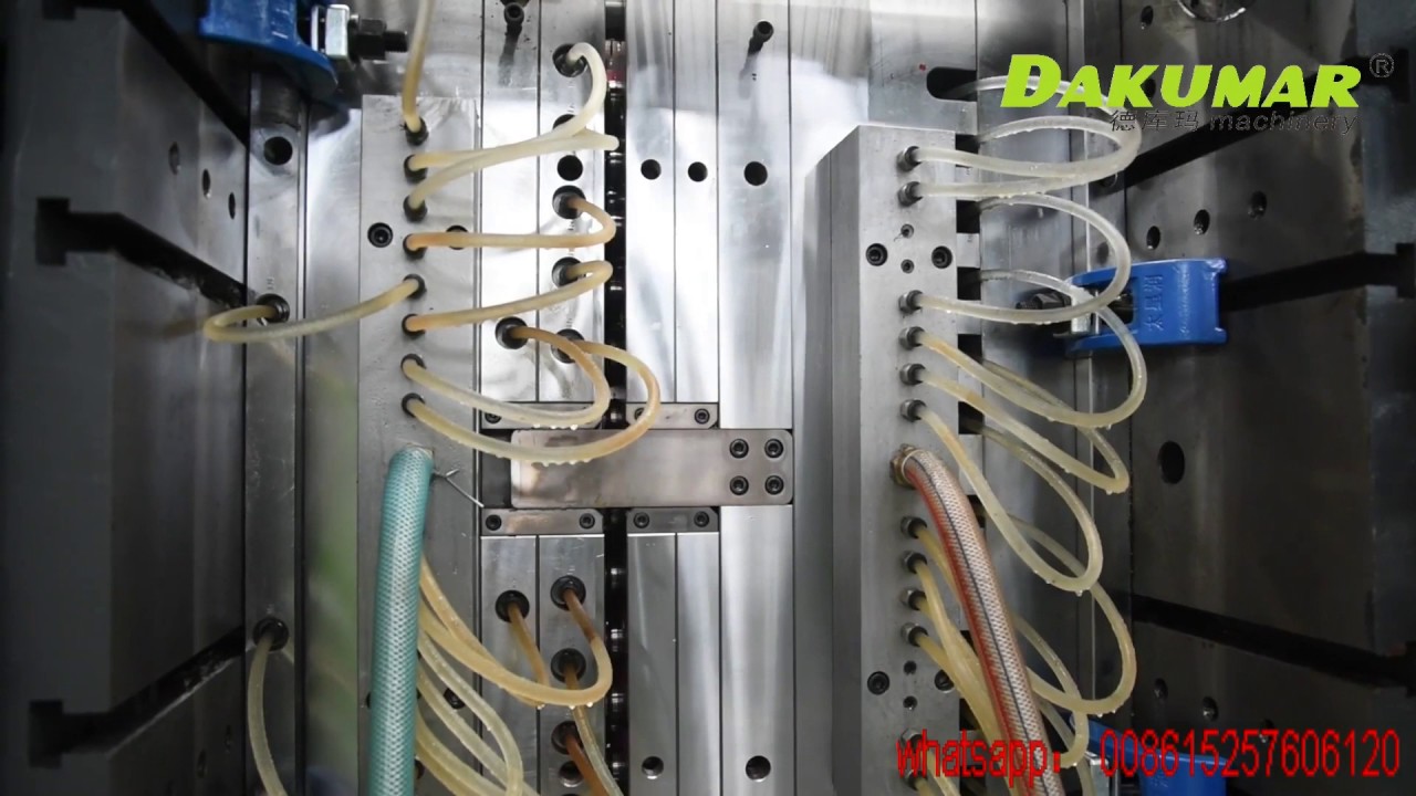 72cavity water cap injection molding line - YouTube