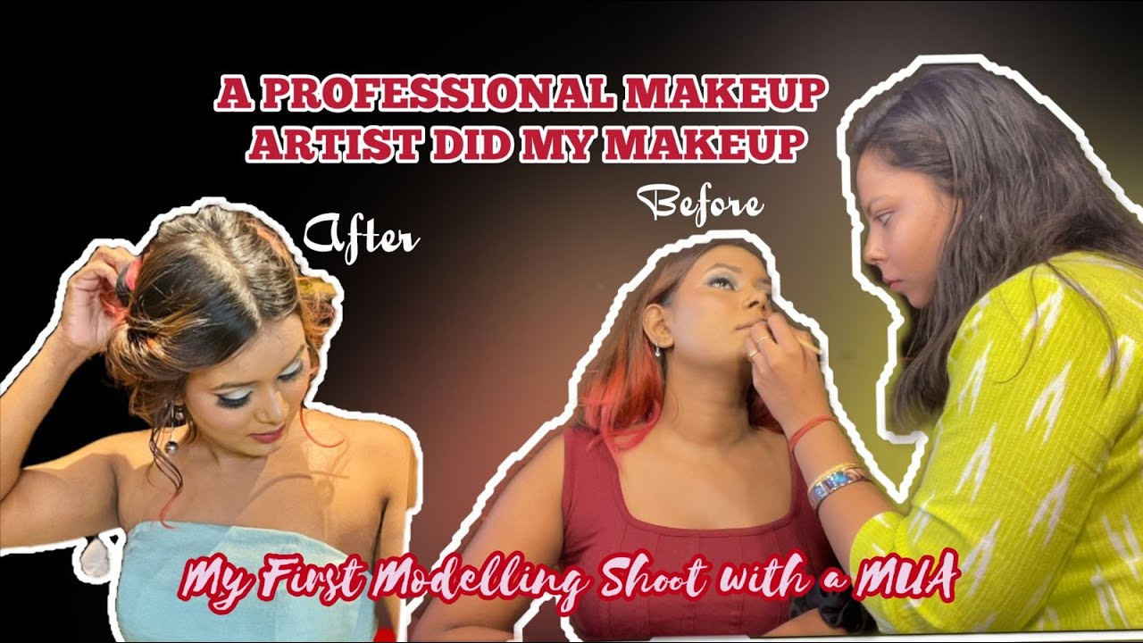 My First Modelling Shoot with a Makeup Artist! | Glam Makeup | - YouTube