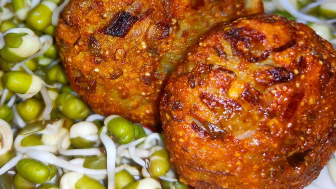 Healthy Sprouts Cutlet Recipe/ Sprouted Moong Cutlet/ Sprouts Tikki ...