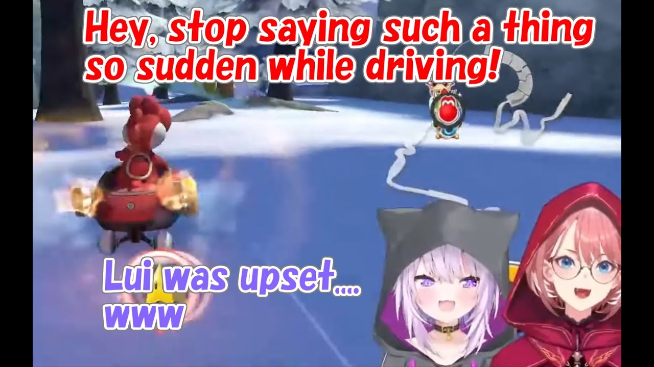[Hololive] Lol Okayu made Lui upset while playing Mario Kart. [Eng sub ...